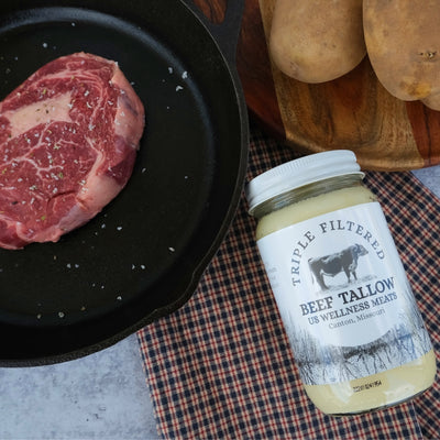 Premium Beef Tallow - 4 pk (14 oz jars) | US Wellness Meats