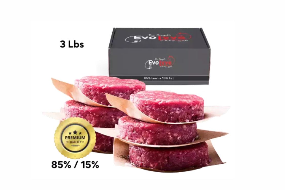 3 lbs - 16 (3 oz) Frozen Raw Sliders - 85/15 (Healthy Pets) Dr Siegel's ...