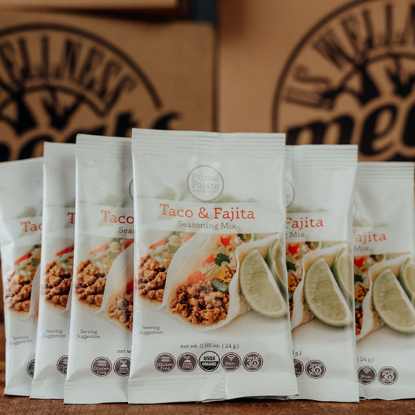 Primal Palate Taco And Fajita Seasoning Mix 6 Pk Us Wellness Meats