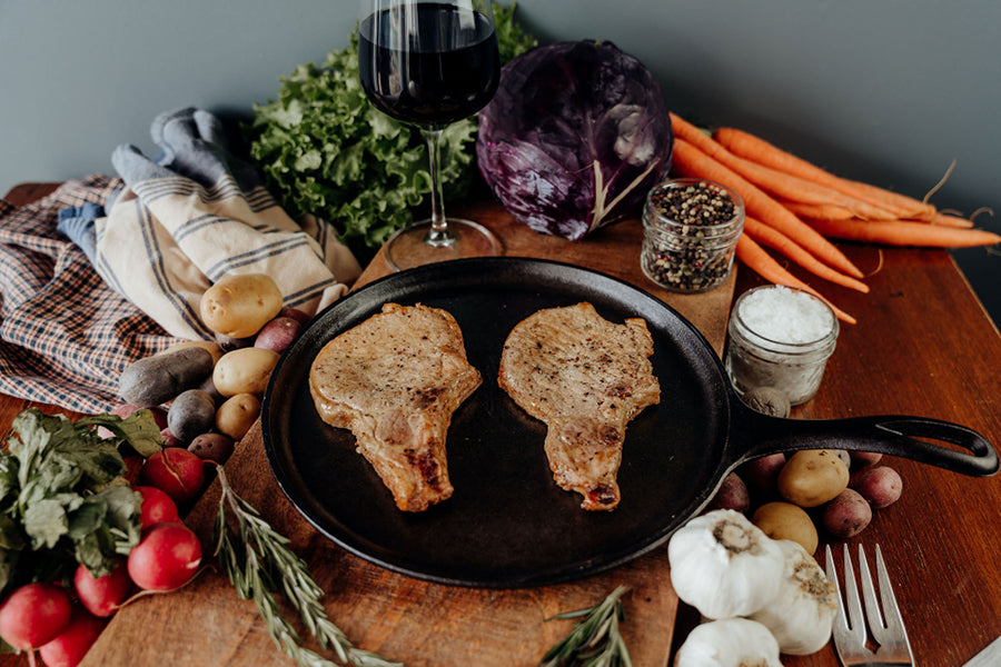 Fresh Cut Pork Chops - two 6 oz chops | US Wellness Meats